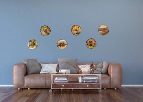 Samolepka na zeď Kolekce Obrazů Měst, Vyplněných na Dřevě | 65 x 85 cm | DF1067