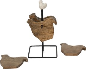 Stojan s malými podtácky ve tvaru slepičky Chick Bei - 11*11*22 cm