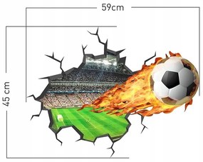 Stylová nálepka na zeď pro chlapce fotbal 59 x 45 cm