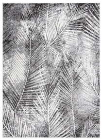 Koberec MATEO 8035/644 palmové listy - strukturální šedý
