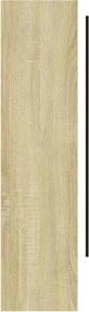 Koupelnová skříňka se zrcadlem 80 x 15 x 60 cm MDF bílá a dub 331537