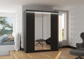 Posuvná skříň se zrcadlem a LED osvětlením BALANCE 180