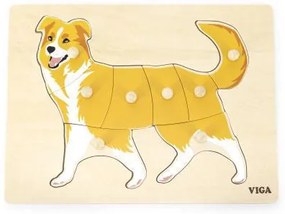 Viga Dřevěná montessori vkládačka - pes