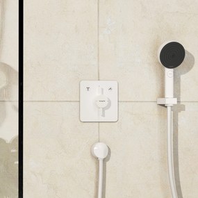 Hansgrohe DuoTurn Q, baterie pod omítku pro 2 spotřebiče, bílá matná, HAN-75414700