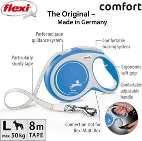 Flexi Comfort L pásek 8m modré / Vodítko