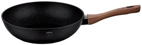 BERLINGERHAUS Pánev WOK s mramorovým povrchem 28 cm EBONY Line Rosewood BH-1719