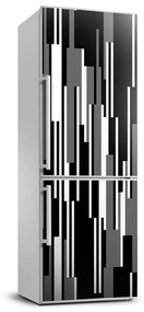 Wallmuralia Nálepka na ledničku Černo-bílé linie 60x180 cm
