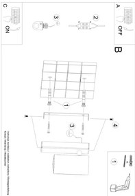 Sollux SL.1077 - Nástěnné svítidlo UTTI 1xGU10/40W/230V černá