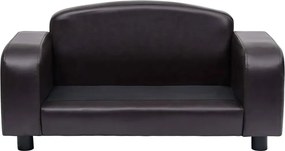 Pohovka pro psy hnědá 80 x 50 x 40 cm umělá kůže 170966