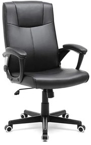 Kancelářská židle koženková, ergonomická, výškově nastavitelná | SONGMICS