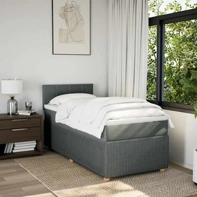 Box spring postel s matrací tmavě šedá 80 x 200 cm textil 3289584