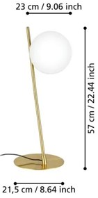 Eglo 900868 - Stolní lampa RONDO 1xE27/40W/230V