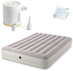 Nafukovací matrace s elektrickou pumpou INTEX 64179 203x152x30 cm pro komfortní spánek na cestách