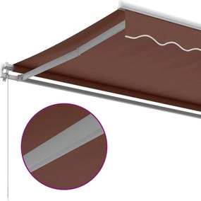 Ručně zatahovací markýza hnědá 350 x 250 cm 3215631