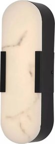 Searchlight 11138BK Nástěnné LED svítidlo OPALINE MARBLE IP44, ČERNÉ 35cm
