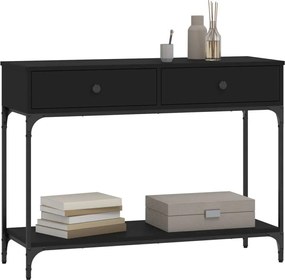 vidaXL Konzolový stolek 100 x 34,5 x 75 cm kompozitní dřevo [833393] Barva: Černá