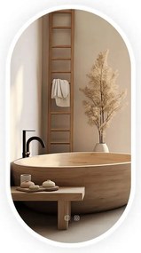 Tutumi Oválné zrcadlo 50x90 cm s regulovatelným LED osvětlením HOM-05524