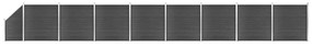 Set plotového dílce WPC 1484 x (105–186) cm černý,  3070444