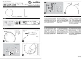 Amirro Moonlight Ronde Zrcadlo 50 cm s LED podsvíceným pískovaným okrajem, 411-224