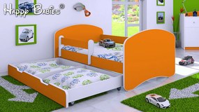 Dětská postel bez obrázku 180 x 90 cm oranžová