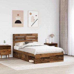 Rám postele Staré dřevo 120 x 200 cm Masivní borové dřevo 3411437