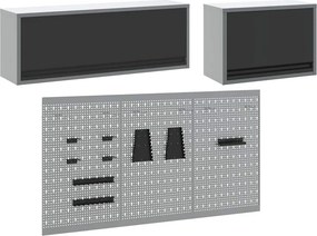 Sada pracovních skříní 5 ks Černá Práškově lakovaná ocel 3321412