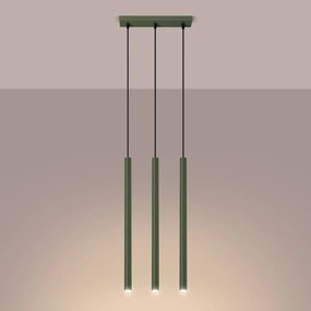Sollux Lighting Závěsné svítidlo PASTELO 3 olivově zelené