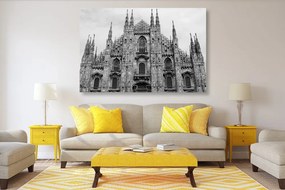 Obraz katedrála v Miláně v černobílém provedení Varianta: 90x60