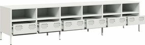 TV skříňka bílá 202 x 39 x 43,5 cm ocel válcovaná za studena 3307160