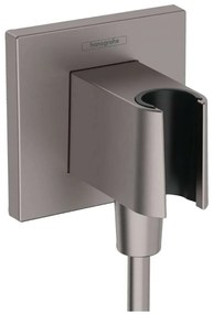 Hansgrohe Fixfit - Sprchové kolínko s držákem, kartáčovaný černý chrom 26889340