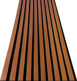 3D Dřevěné lamely na zeď na filci 255x46cm - Ořech TOSKÁNSKÝ