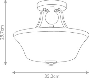 Stropní svítidlo Elstead EVINGTON SG 2xE27