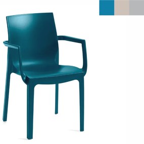 ROJAPLAST Zahradní židle - EMMA ARMCHAIR, plastová Barva: béžová