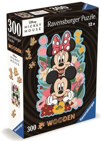 Puzzle ravensburger 120007623 dřevěné puzzle disney: mickey a minnie