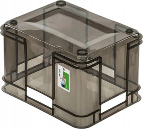 Keeeper Úložný box pro domácnost i dílnu, BRUNO M, 16L, 35 x 27 x 21 cm, kouřový