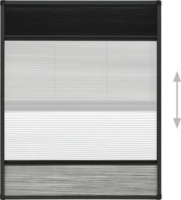 Plisovaná okenní síť proti hmyzu se zástěnou hliník 60x80 cm 148682