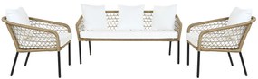 Set stolu a tří křesel DKD Home Decor, 137 x 73,5 x 66,5 cm, Umělý ratan