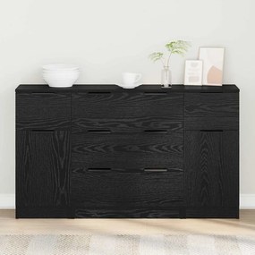 Servírovací skříň 3 ks Černý dub 121 x 30 x 70 cm 3332538