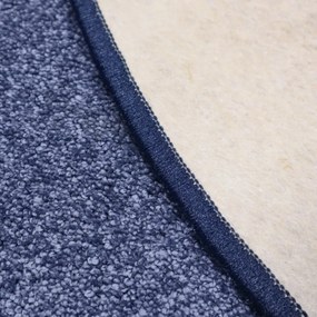 AladinWorld Expres, AKCE: 👣🛡️250x250 (průměr) kruh Kusový koberec Velur Ultra tm. modrý kruh + protiskluzová úprava, modrá, ložnice