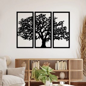 dřevo života 3 dílný dřevěný strom XXL Barevný vzor: Světlý dub, Rozměry (cm): 180x129