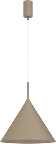 Závěsné svítidlo Capital, 1x tmavě obéžové kovové stínítko, (fi 32cm), be