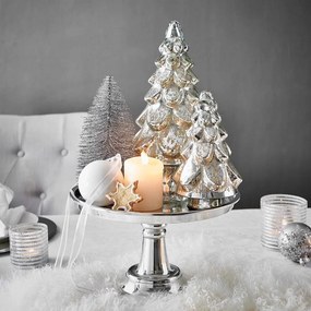 SILVER FOREST Dekorační stromek skleněný 19 cm