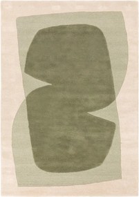 Zelený/béžový ručně tkaný vlněný koberec 200x290 cm Kinney – MADE