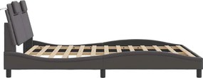 Rám postele Viana bez matrace šedý 160x200 cm umělá kůže 3208106