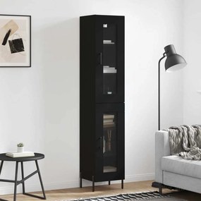 vidaXL Skříň highboard 34,5 x 34 x 180 cm kompozitní dřevo [3199433] Barva: Černá