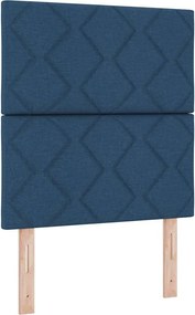 Postel s boxspringem s polštářem Modrá 190 x 90 cm textil 3341685
