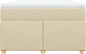 Box spring postel s matrací krémová 120x200 cm textil 3285371