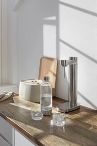 Stelton Náhradní lahev k výrobníku perlivé vody Brus Stelton Steel 1,15 l, stříbrná barva, čirá barva, kov, plast