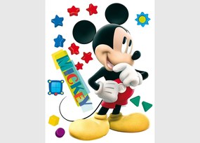 Dětská samolepka na zeď Disney Myšák Mickey Přemýšlí | 65 x 85 cm | DDK858