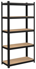 Regál 150x75x30 cm černý